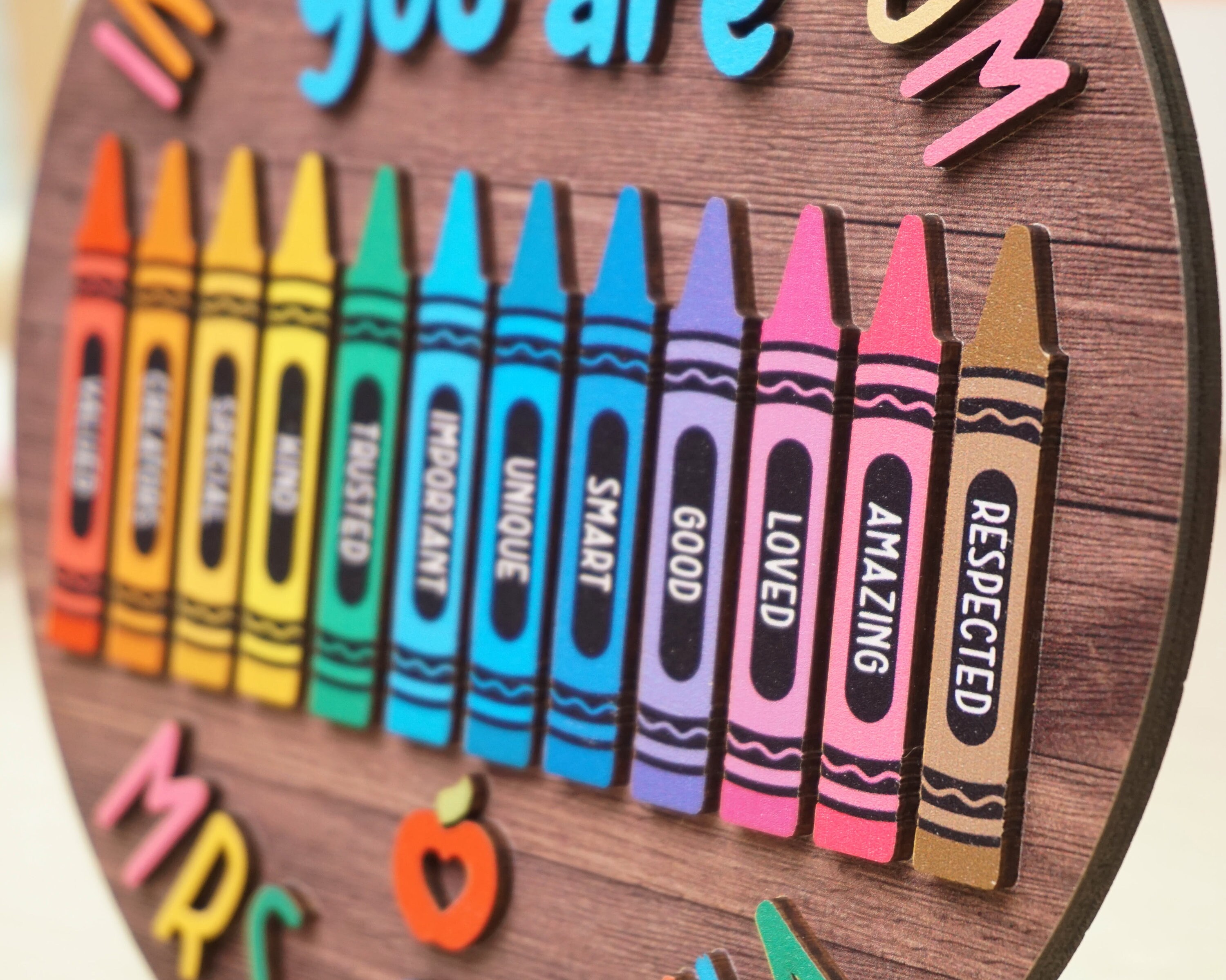 Personalized Teacher Name Sign, 2-layer Custom Name Teacher Sign ...