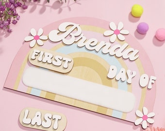 First & Last Day of School Sign Acrylic Reusable School Sign ...