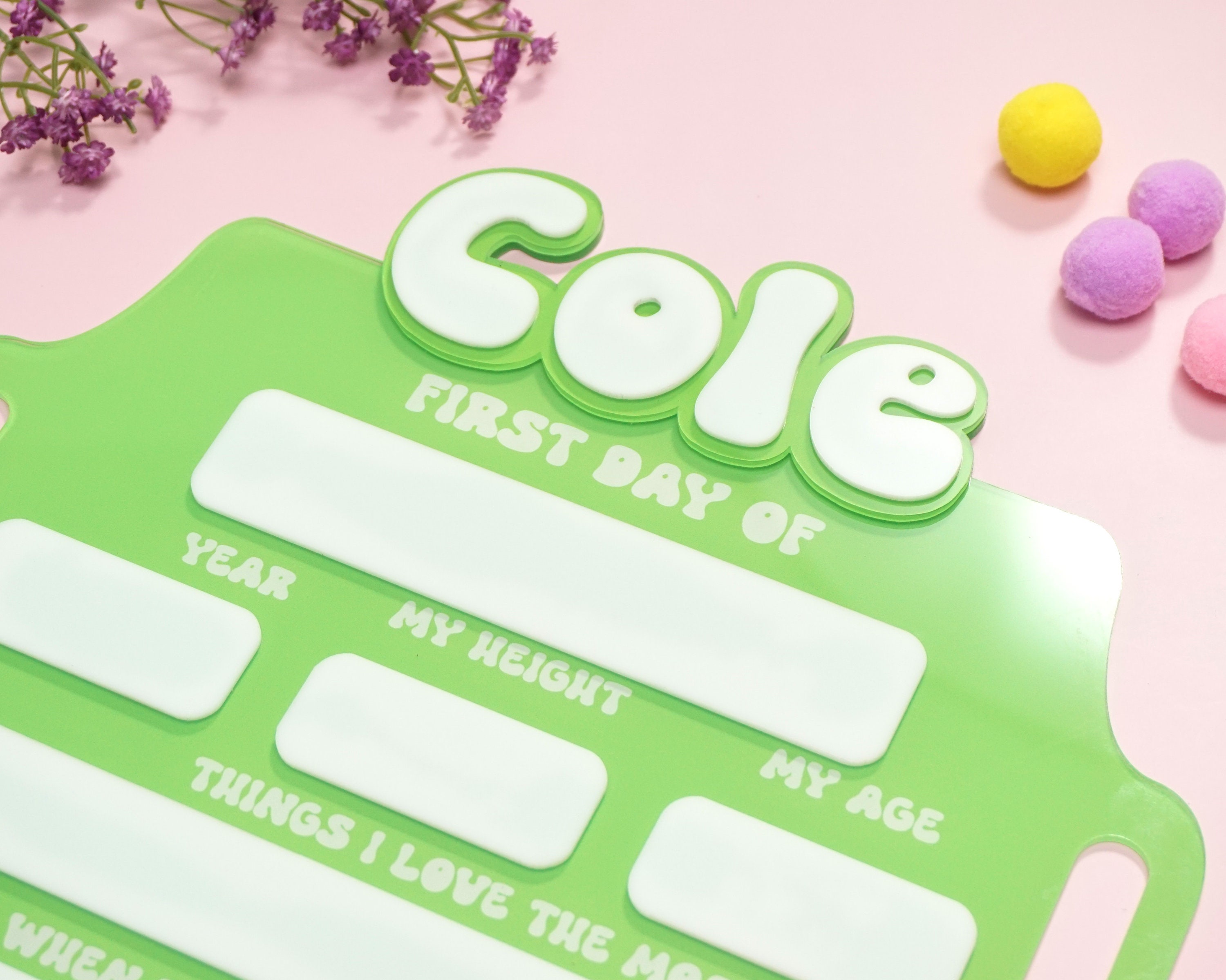 First & Last Day of School Sign Acrylic Reusable School Sign ...