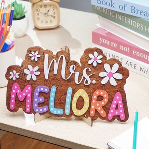 Personalised Teacher Door Sign, Multi-layer Teacher Name Sign, Teacher ...