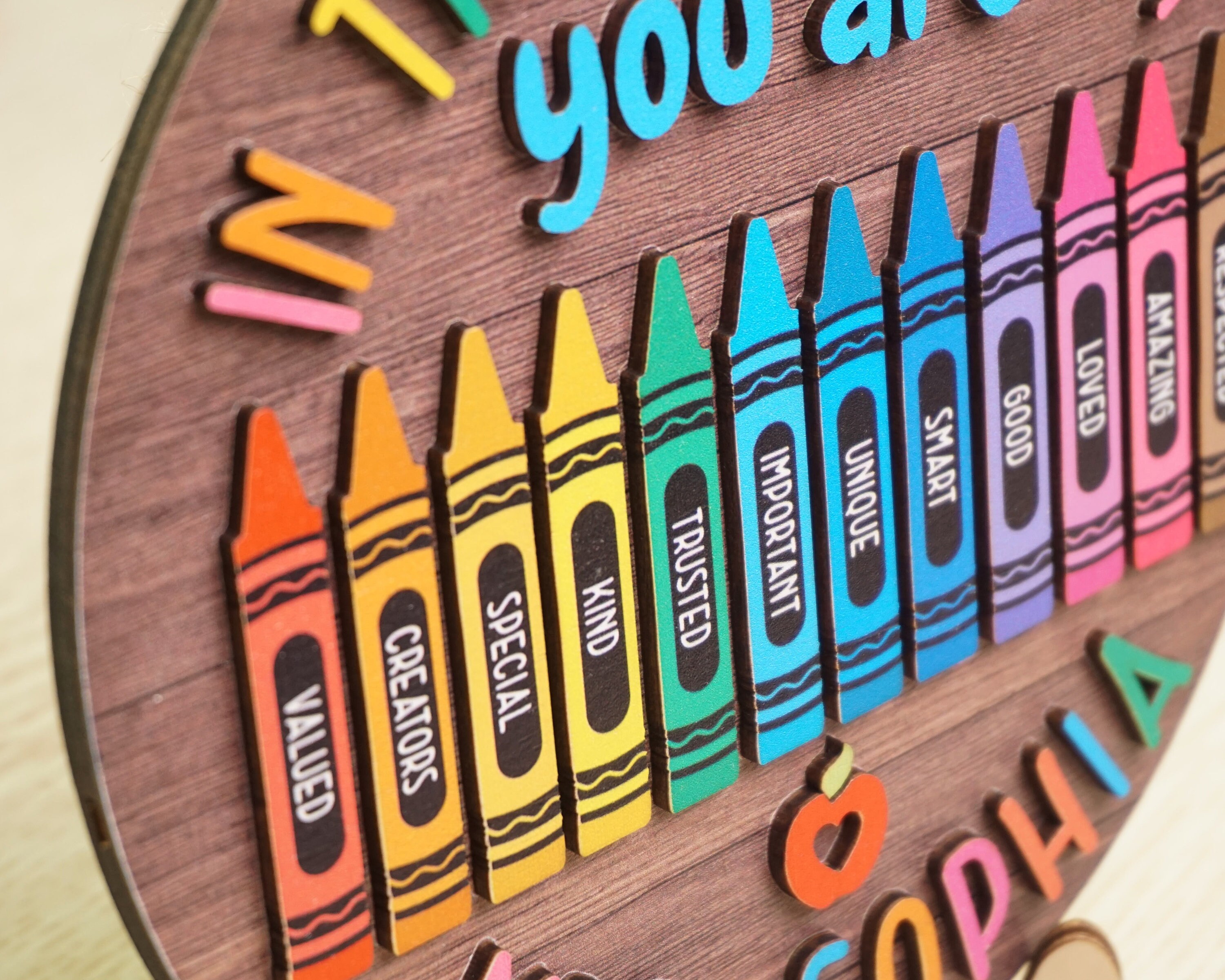 Personalized Teacher Name Sign, 2-layer Custom Name Teacher Sign ...