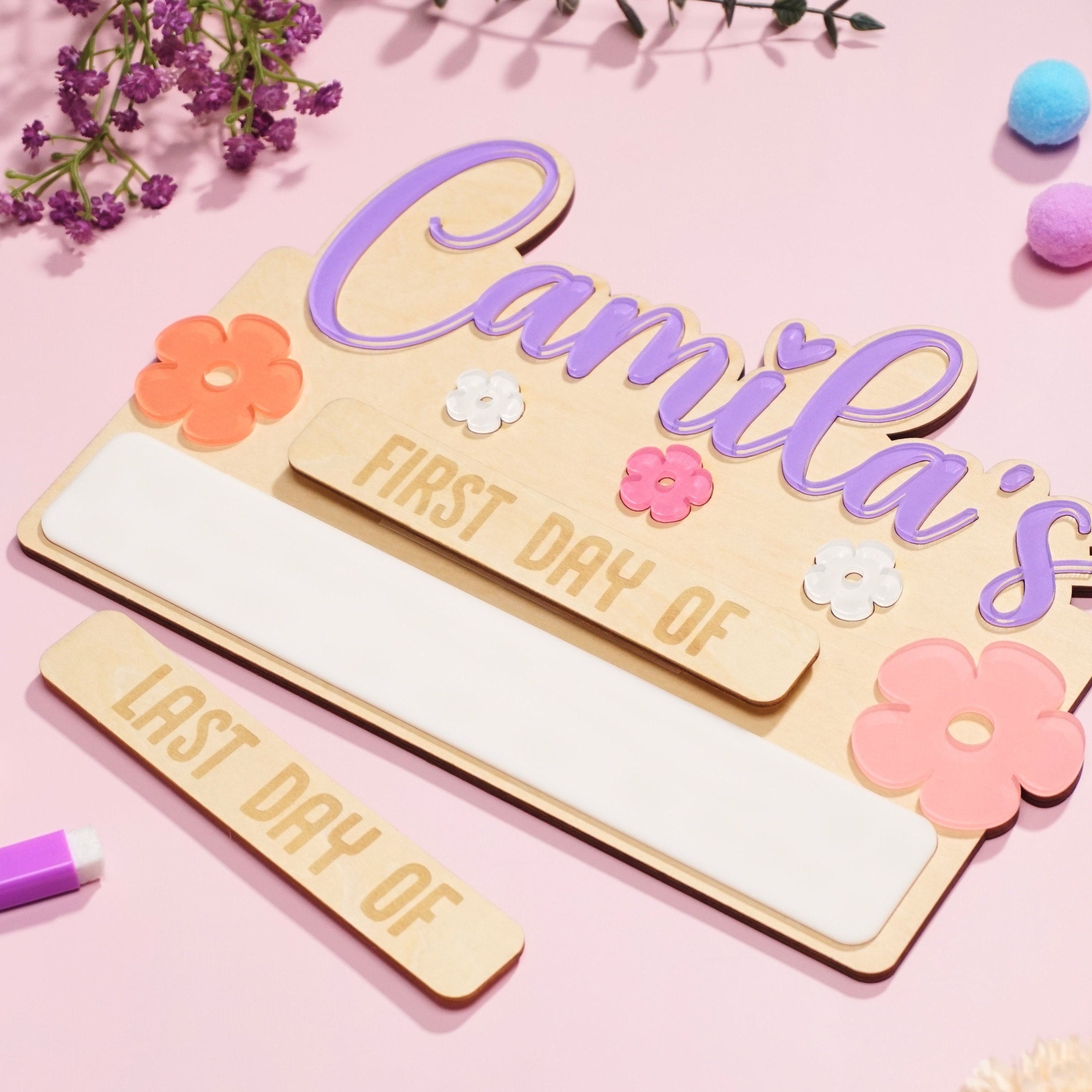 First Day & Last Day of School Sign Reusable First Day of School Sign ...