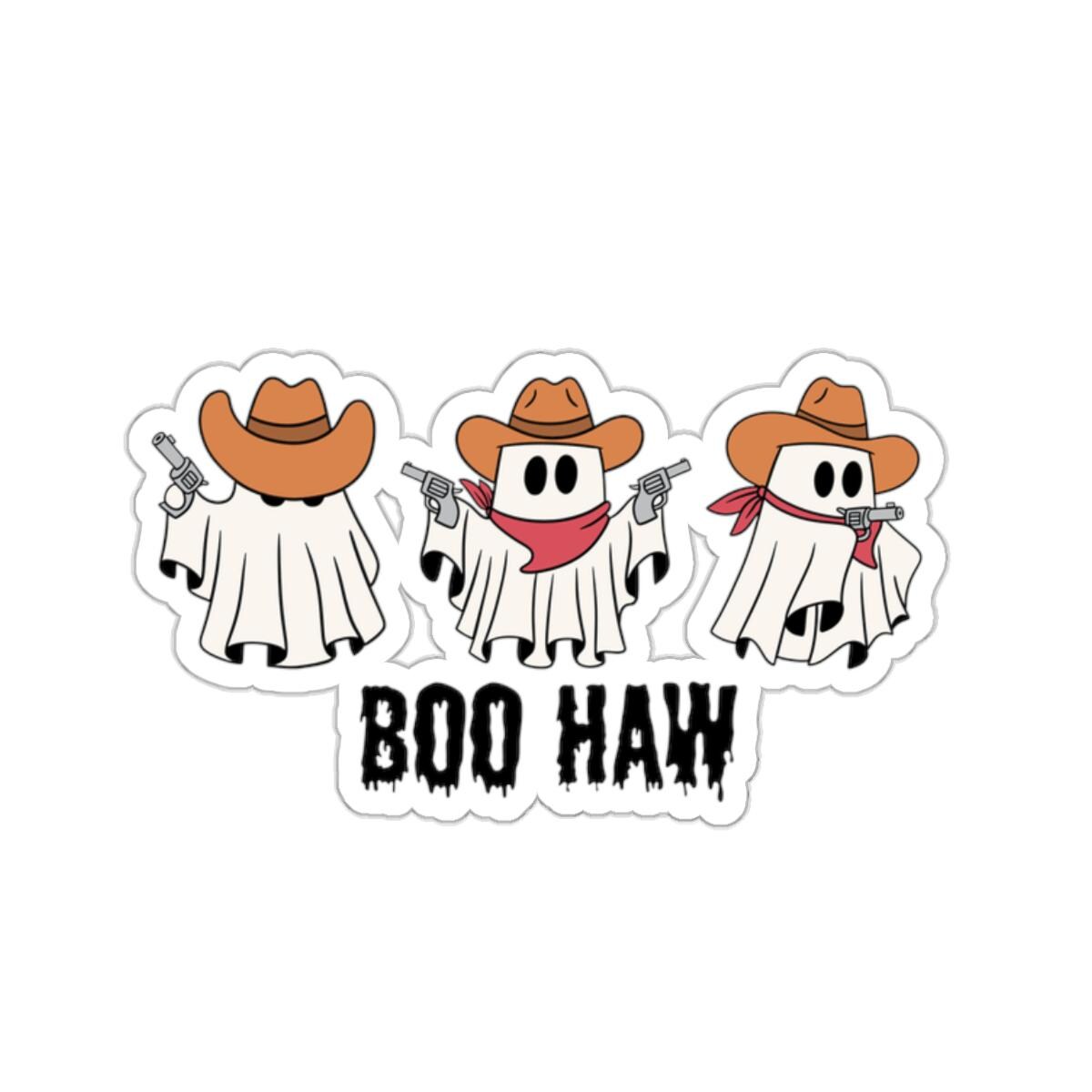 Cowboy Western Ghost Stickers, Wild West Halloween Decals, Funny Saying ...