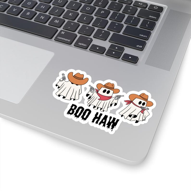 Cowboy Western Ghost Stickers, Wild West Halloween Decals, Funny Saying ...