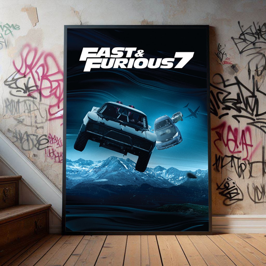 Furious 7 Movie Poster, Premium Canvas Poster, Film Fans Collectibles ...