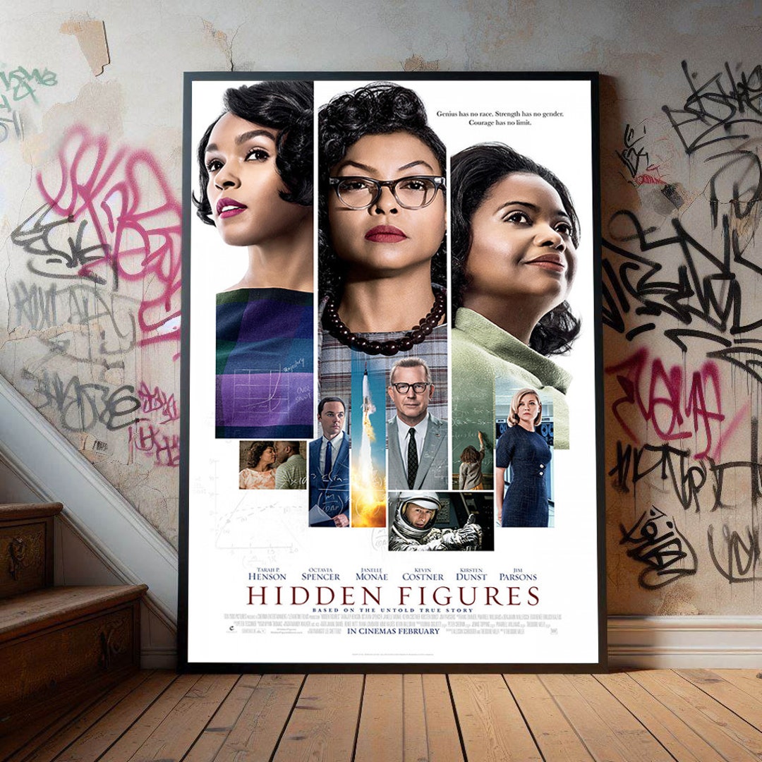 Hidden Figures Movie Poster, Premium Canvas Poster, Film Fans ...