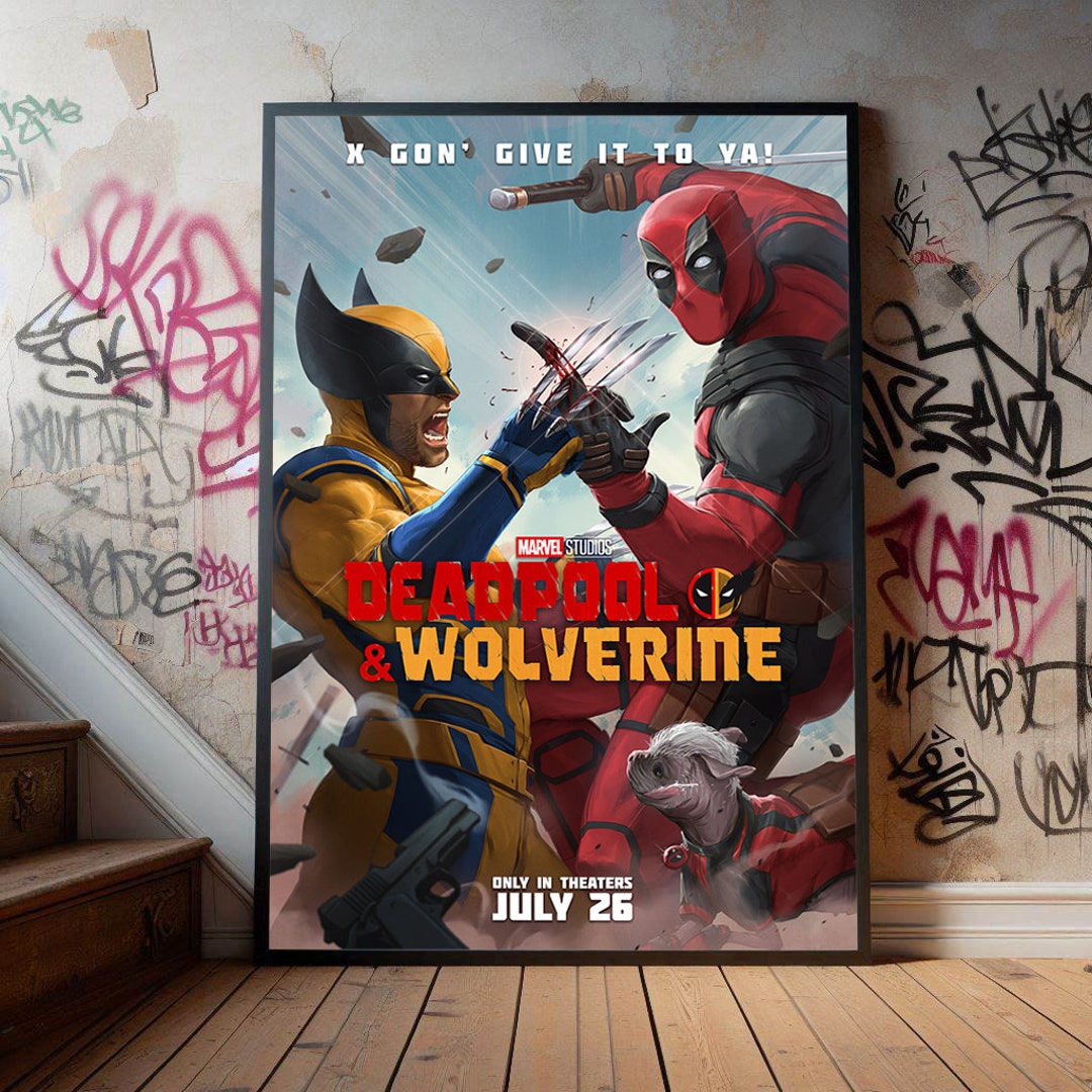 Deadpool & Wolverine Movie Poster, Premium Canvas Poster, Film Fans ...