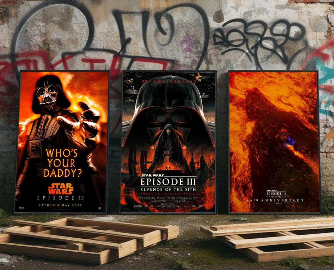Star Wars Revenge of the Sith 20th Anniversary Poster, Premium Canvas ...