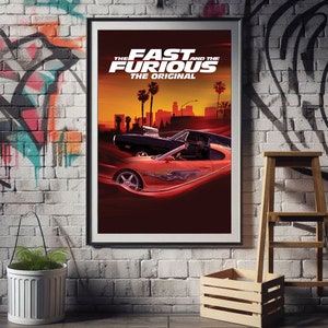 2001 the Fast and the Furious Movie Poster, Premium Canvas Poster, Film ...