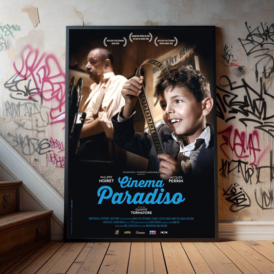 Cinema Paradiso Movie Poster, Premium Canvas Poster, Film Fans ...