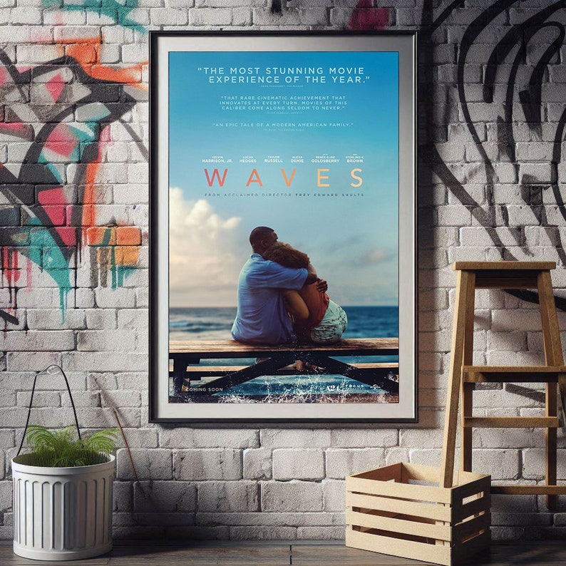 Waves 2019 Movie Poster, Premium Canvas Poster, Film Fans Collectibles, Popular Movie Poster for ...