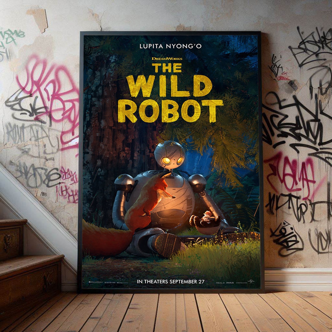 The Wild Robot Movie Poster, Premium Canvas Poster, Film Fans ...