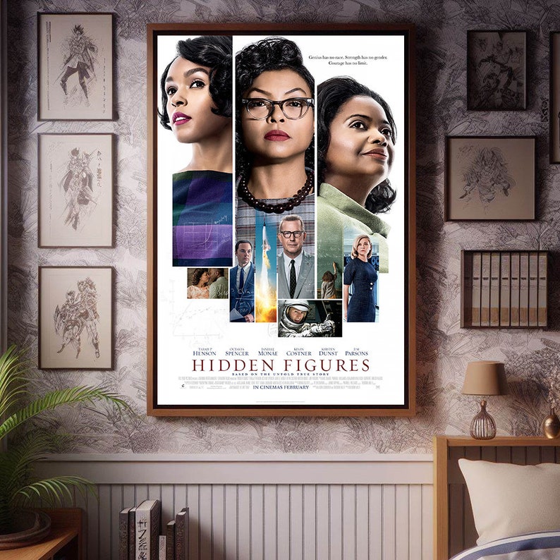 Hidden Figures Movie Poster, Premium Canvas Poster, Film Fans Collectibles, Popular Movie Poster ...