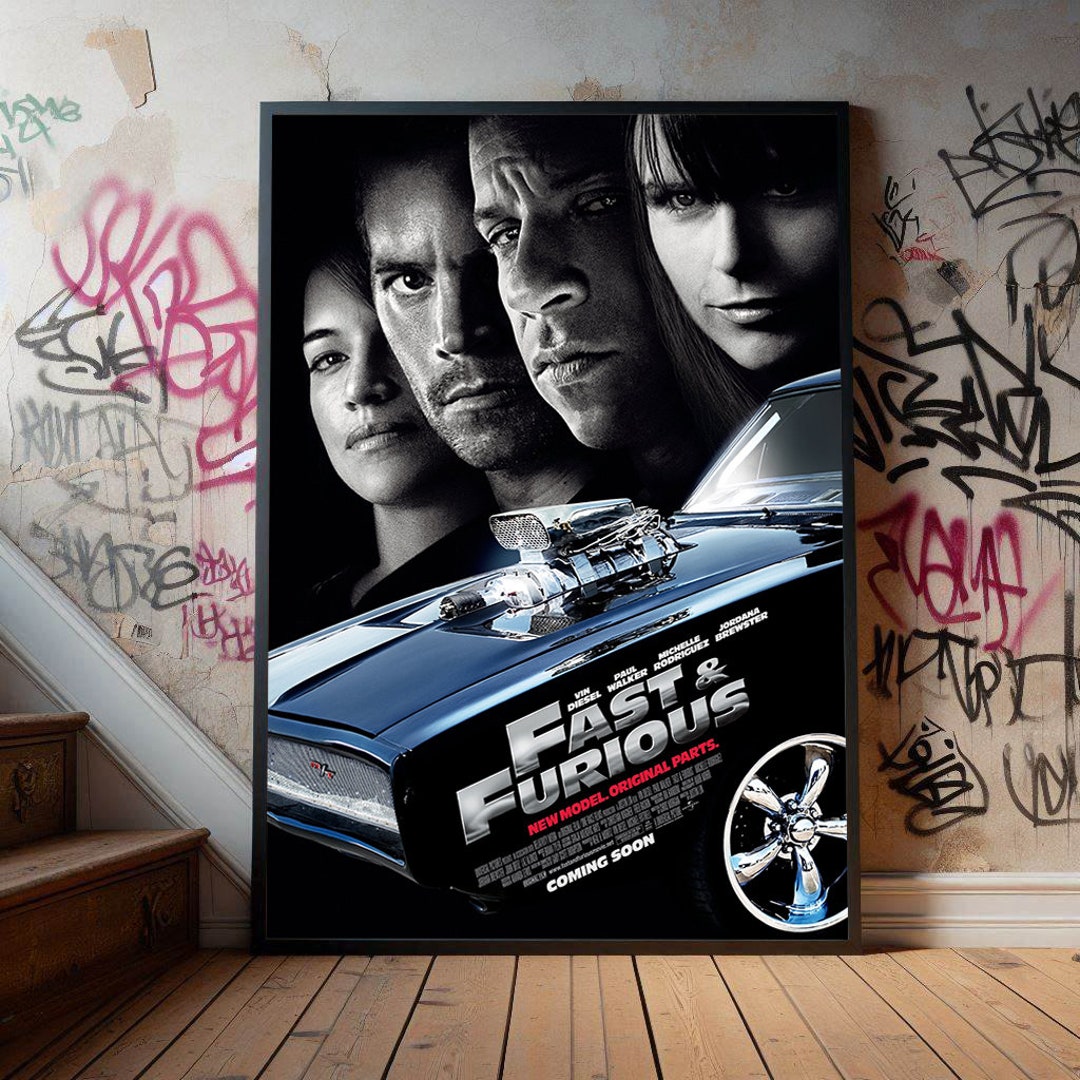 Fast & Furious Movie Poster, Premium Canvas Poster, Film Fans ...