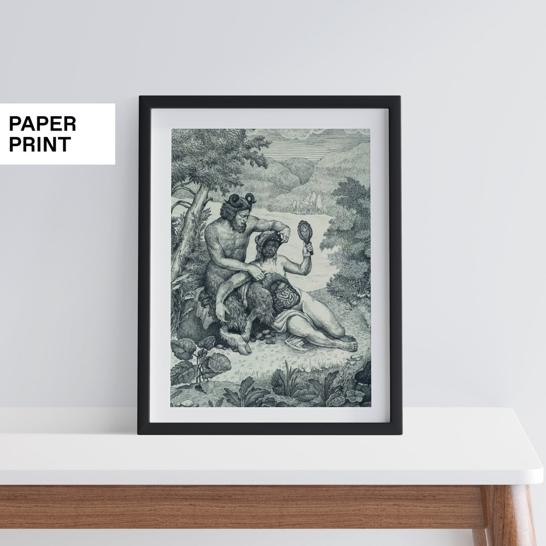 Horror Print Retro Goth Art Weird Anatomical Poster Vintage Mythology ...