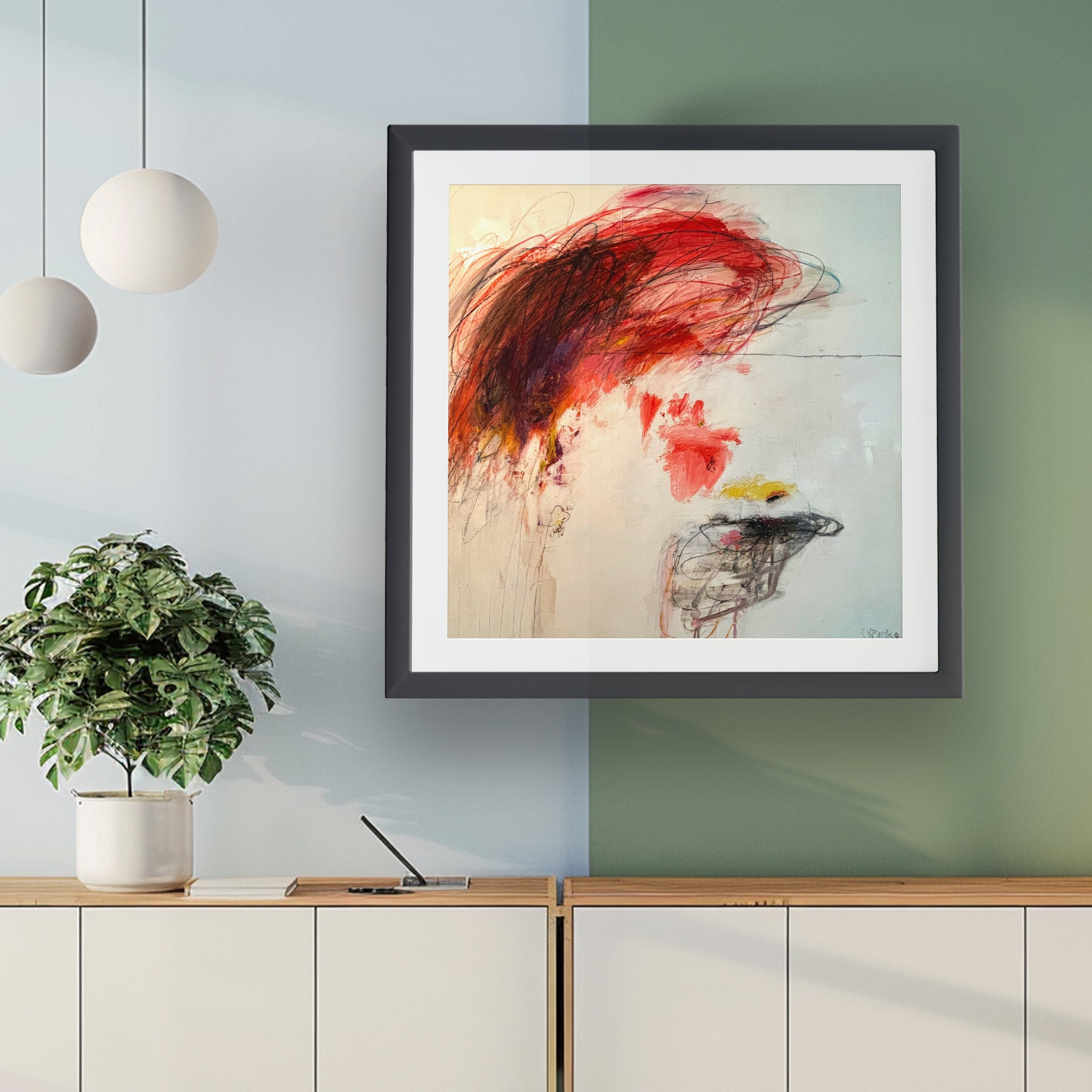 Weird Abstract Art Print Horror Print Creepy Wall Art Scary Bloody Art ...