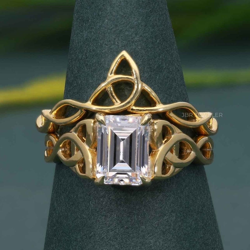 Celtic Wedding Band Set - Etsy
