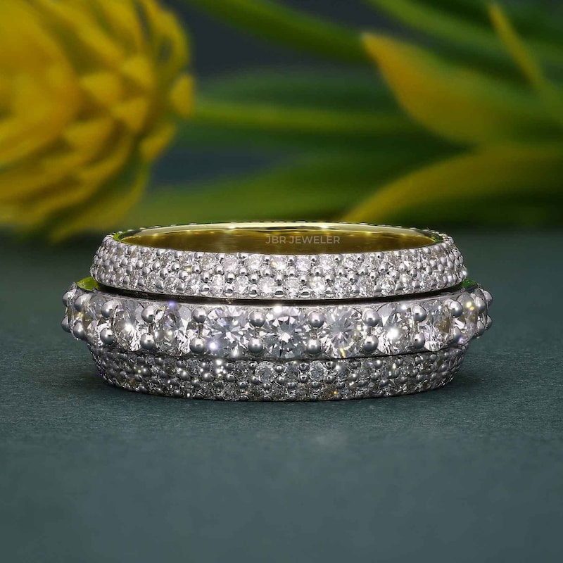 Diamond Spinner Ring - Etsy