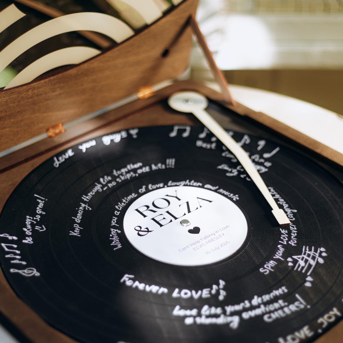 Personalized Vinyl Record Guest Book Set: Rustic Wedding Decor - Etsy