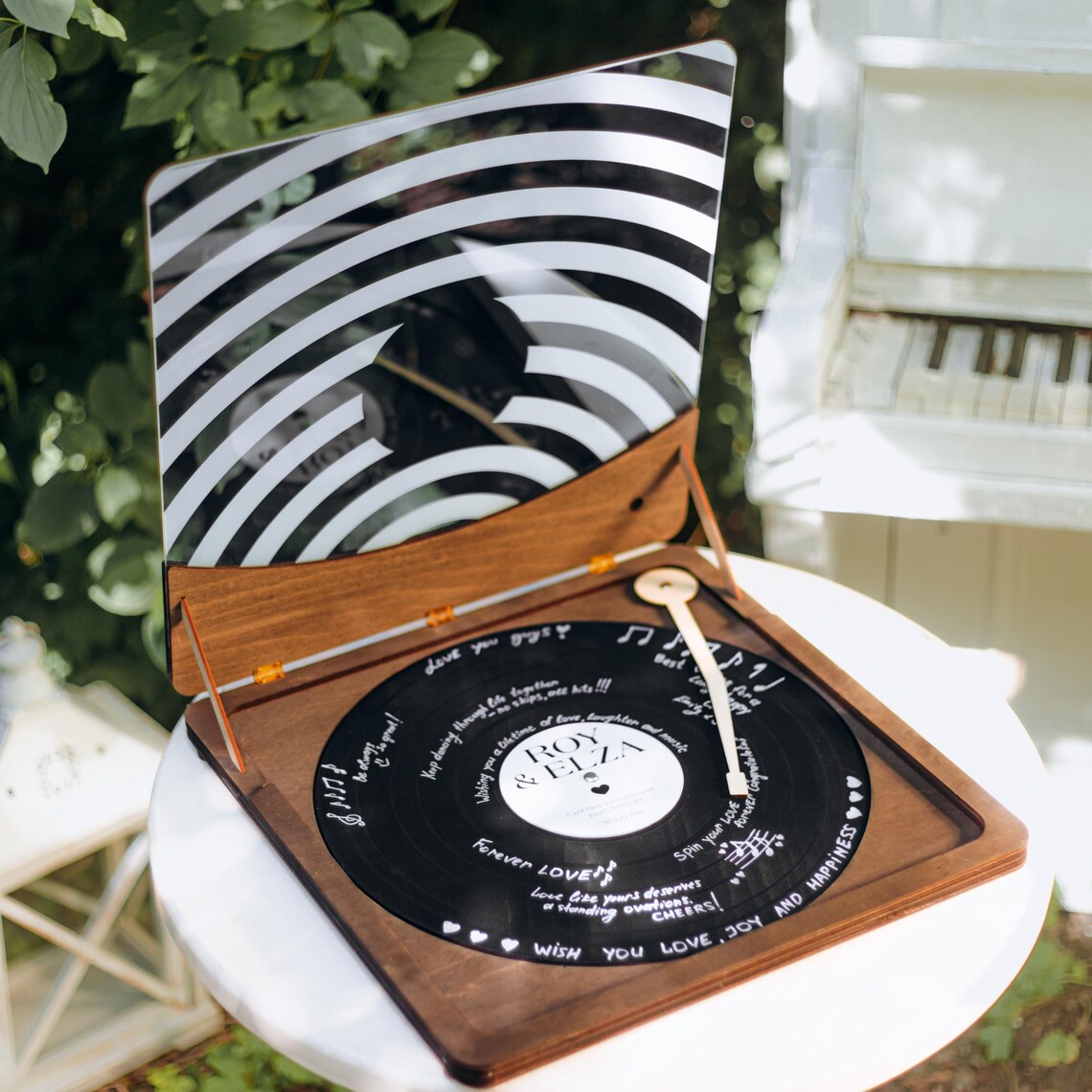 Personalized Vinyl Record Guest Book Set: Rustic Wedding Decor - Etsy