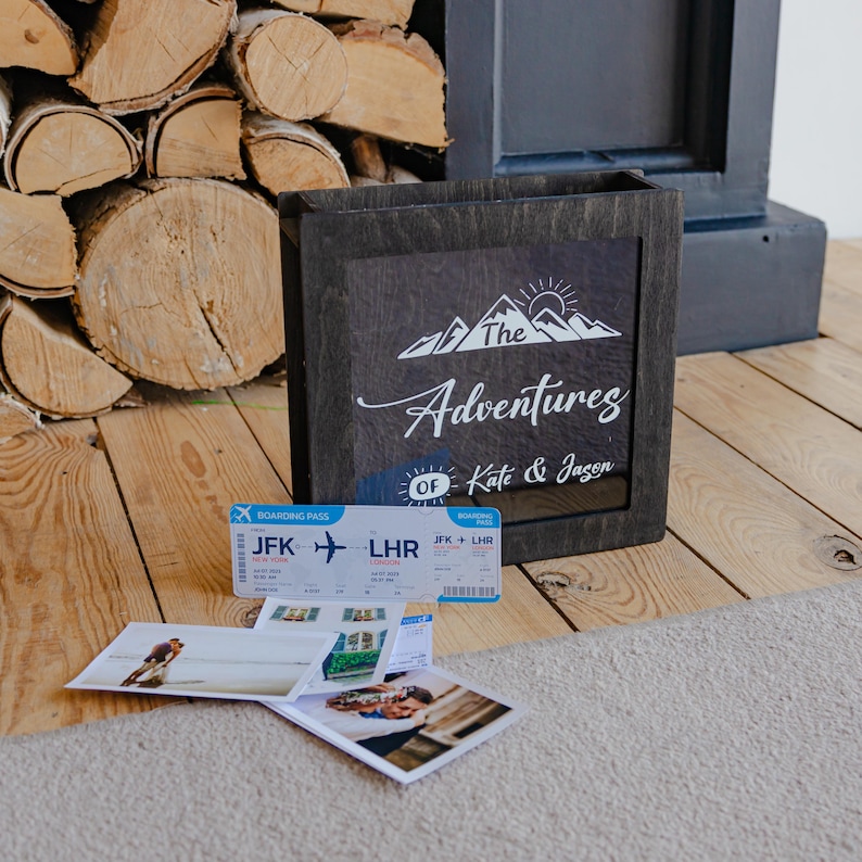 Personalized Travel Ticket Shadow Box: Adventure Keepsake Memory Box - Etsy