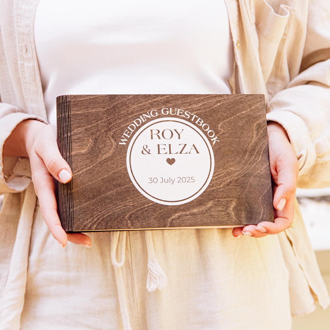 Personalized Vinyl Record Guest Book Set – Rustic Wedding Decor With ...