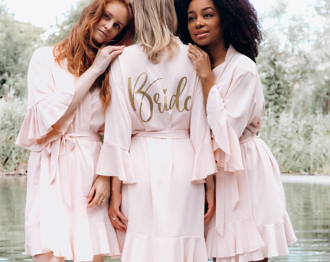 Ruffle Robes for Bridesmaid Robes Personalized Bridesmaid Robes With ...