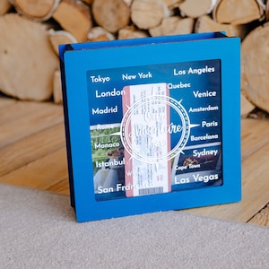 Personalized Travel Memory Box: Wooden Keepsake Shadow Box - Etsy