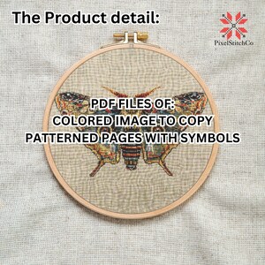 Moth Cross Stitch Pattern, Floral Cross Stitch Designs, Cross Stitch ...