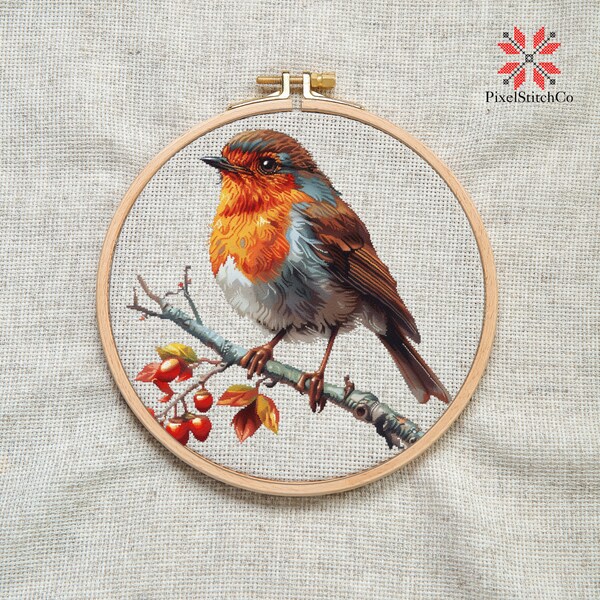 Robin Embroidery - Etsy UK