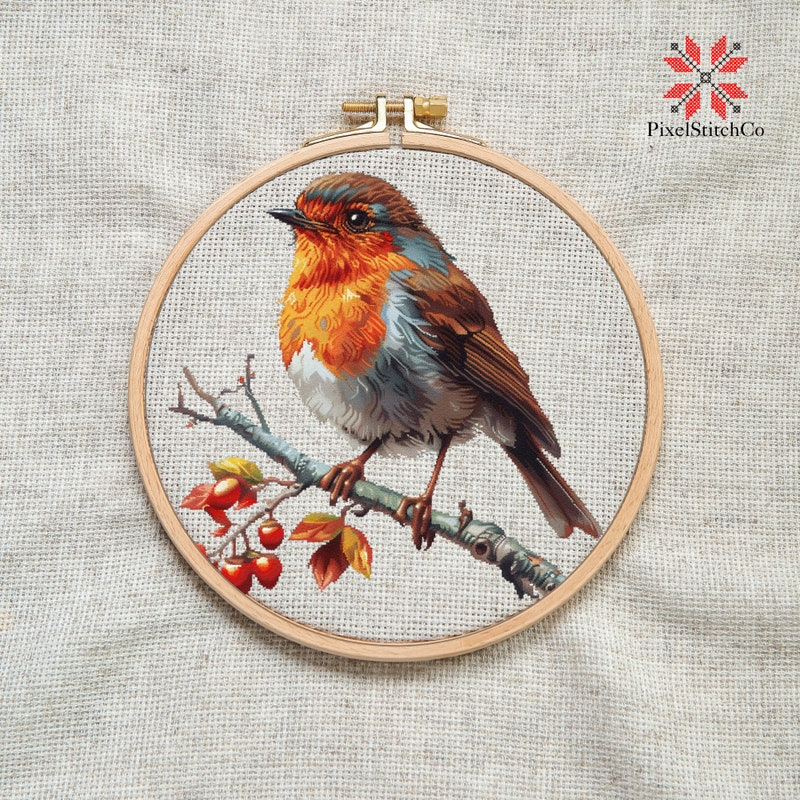 Robin Embroidery - Etsy