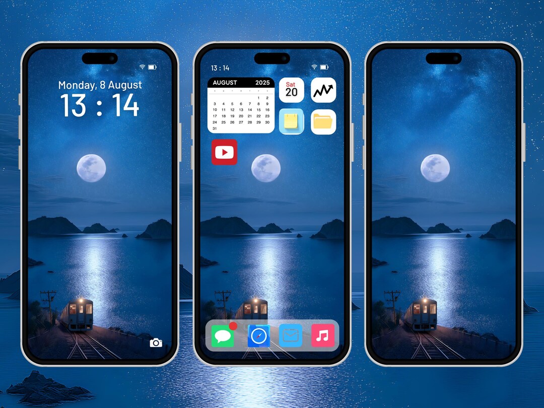 Full Moon Over the Sea – 4K Ocean Night Reflection Wallpaper for Phones ...
