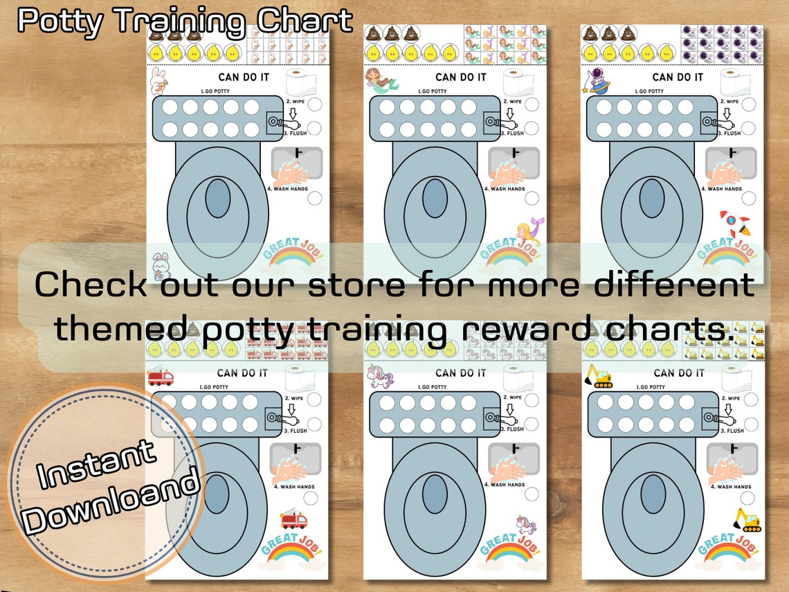 Astronaut Potty Training Chart: Fun Reward Stickers (digital Download ...