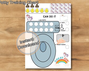 Girls Potty Training Chart – Printable Toddler Reward Sticker Chart ...