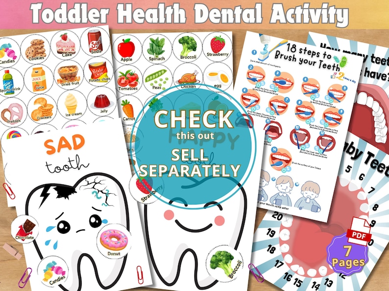 Montessori Tooth Brushing Chart: Dental Hygiene Learning (digital ...