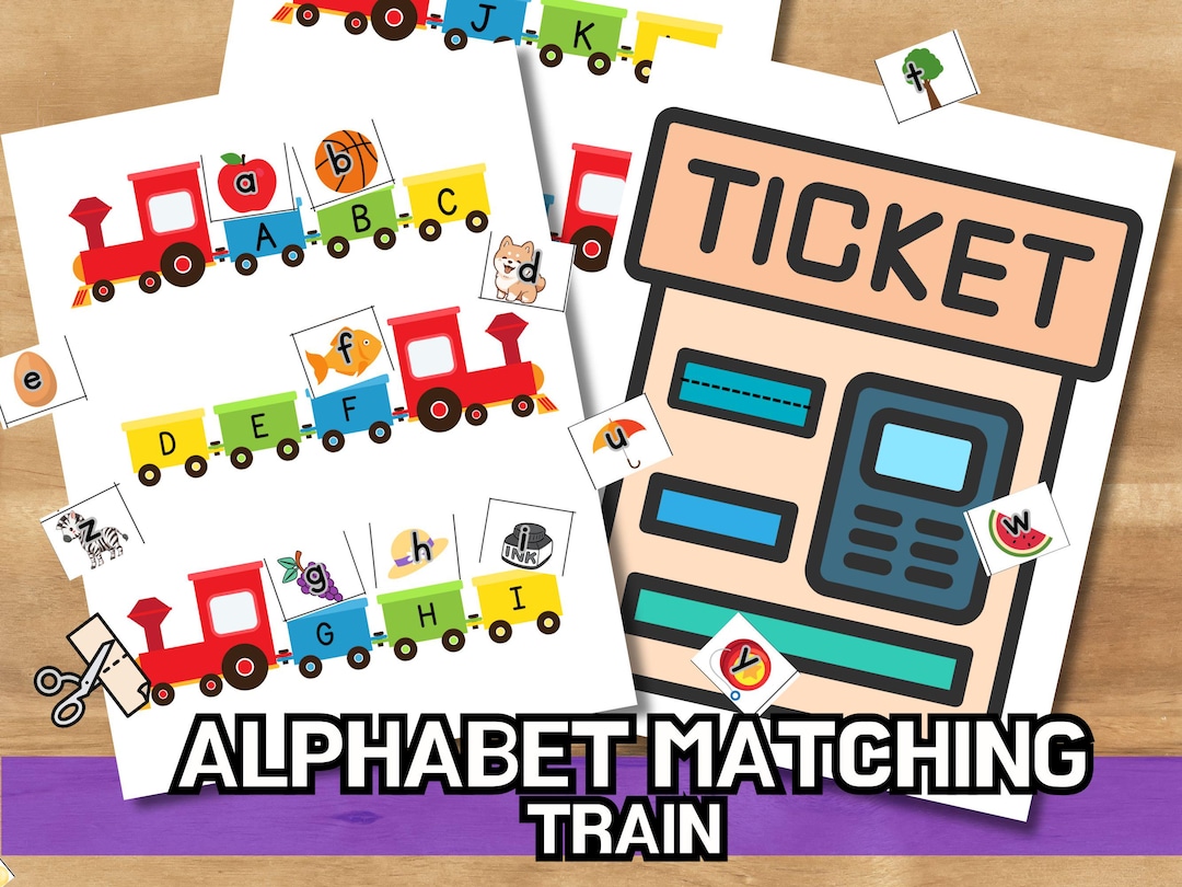 Train Alphabet Busy Book ABC Matching Printable Activity Capital ...
