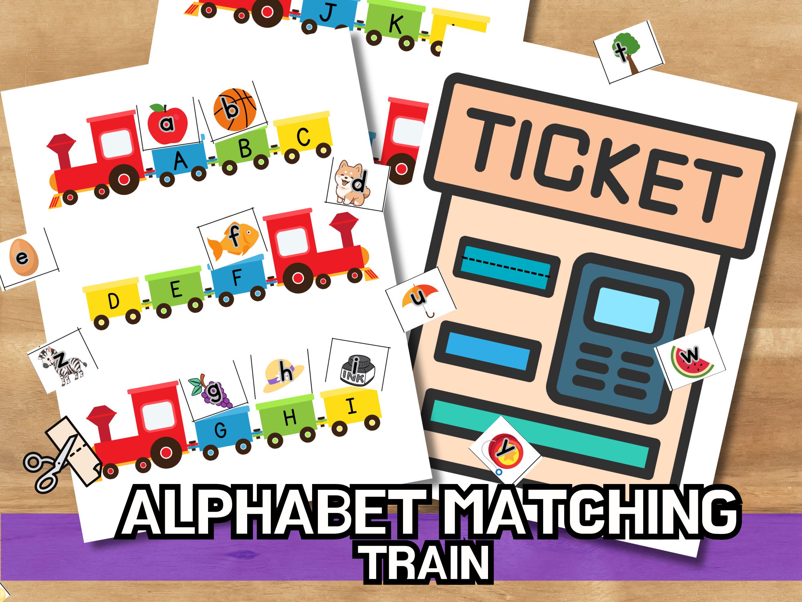 Train Alphabet Busy Book ABC Matching Printable Activity Capital ...