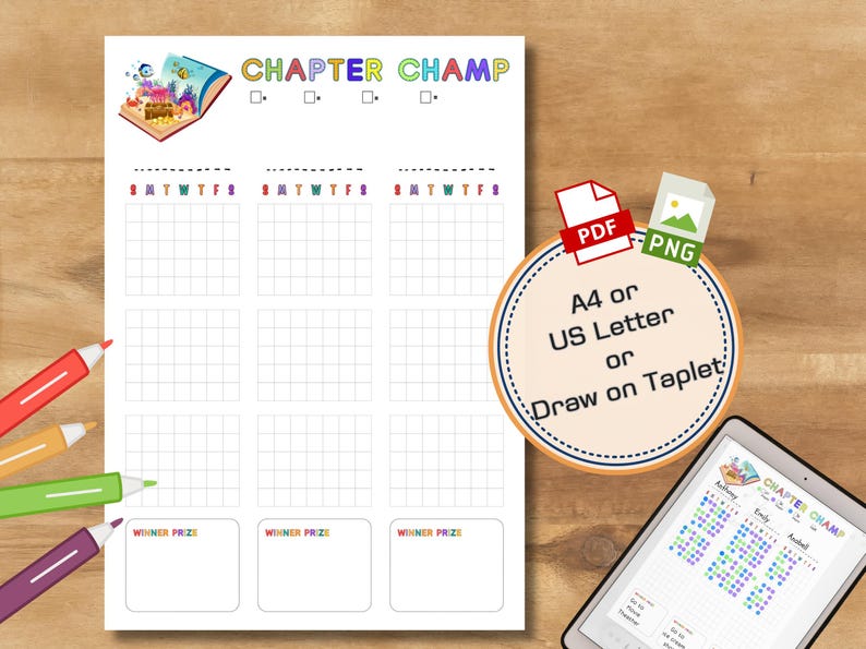 3-kid Reading Tracker Printable: Customizable Reading Log (digital ...