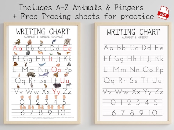 Cursive Letters Chart A Z