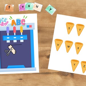 Ice Cream Alphabet Matching Game: Montessori Learning Printable (PDF ...