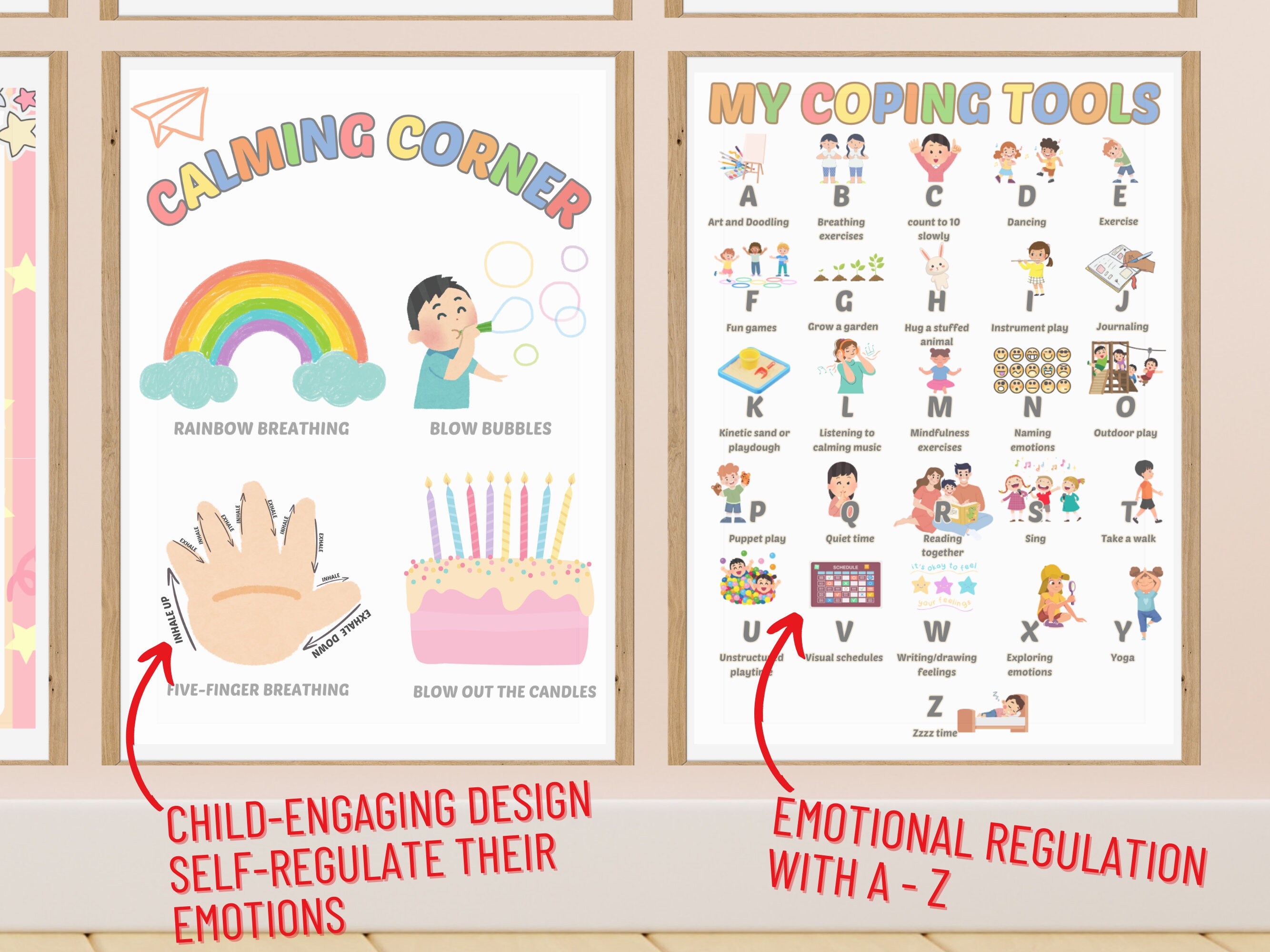 Calming Corner Poster: Kids Mental Health, Coping Tools (PDF) - Etsy