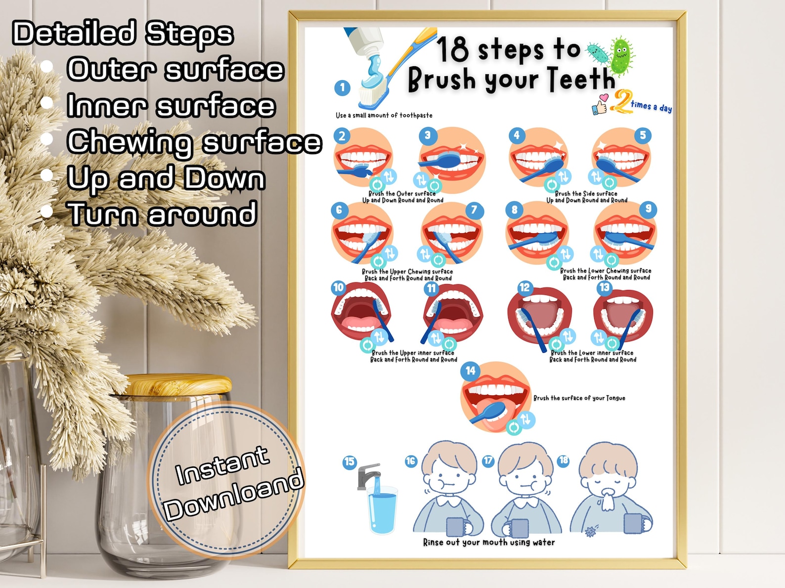 Teeth Toddler Busy Book Dental Care Activities for Kids Healthy Vs ...