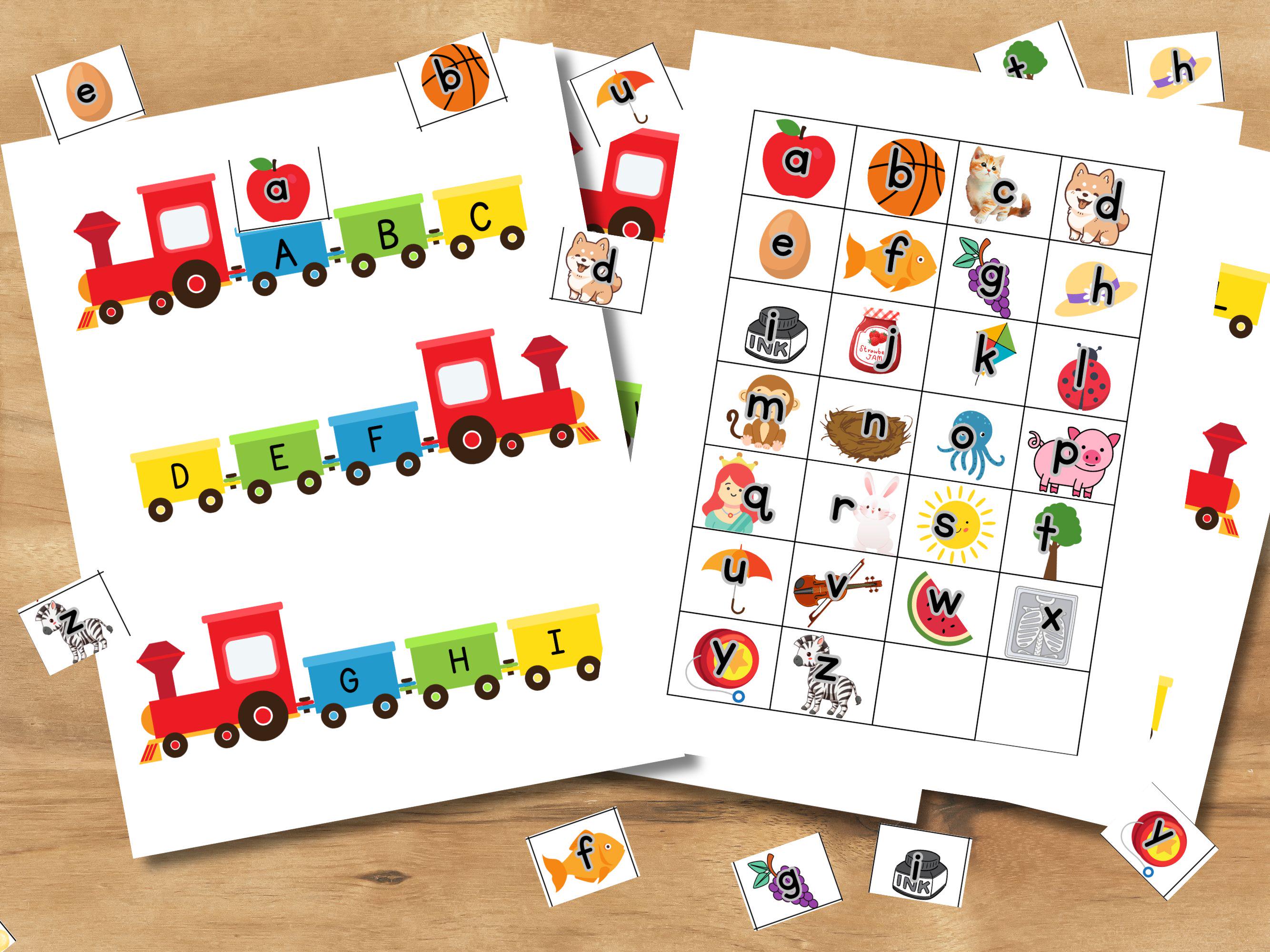 Train Alphabet Busy Book ABC Matching Printable Activity Capital ...