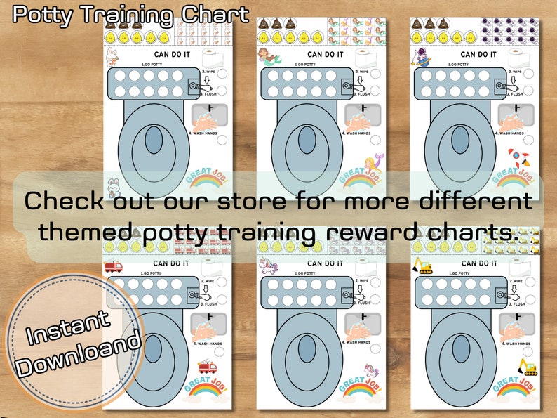 Toddler Potty Training Chart | Fun Mermaid Printable | Reward Sticker ...