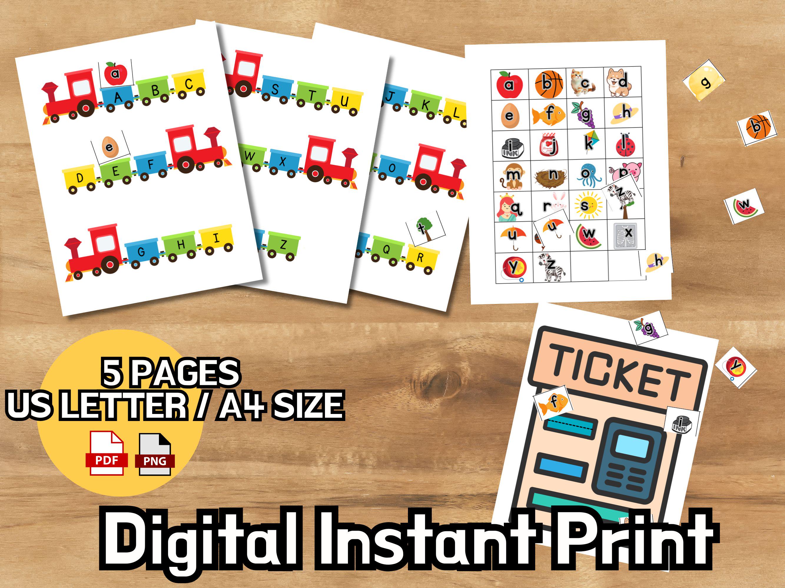 Train Alphabet Busy Book ABC Matching Printable Activity Capital ...