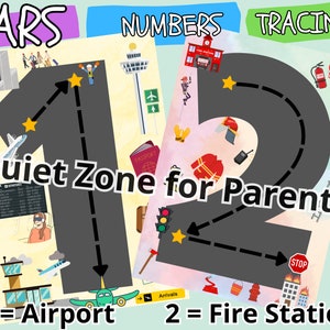 Number Tracing Road Map: Vehicle Themes - Preschool Learning (digital ...