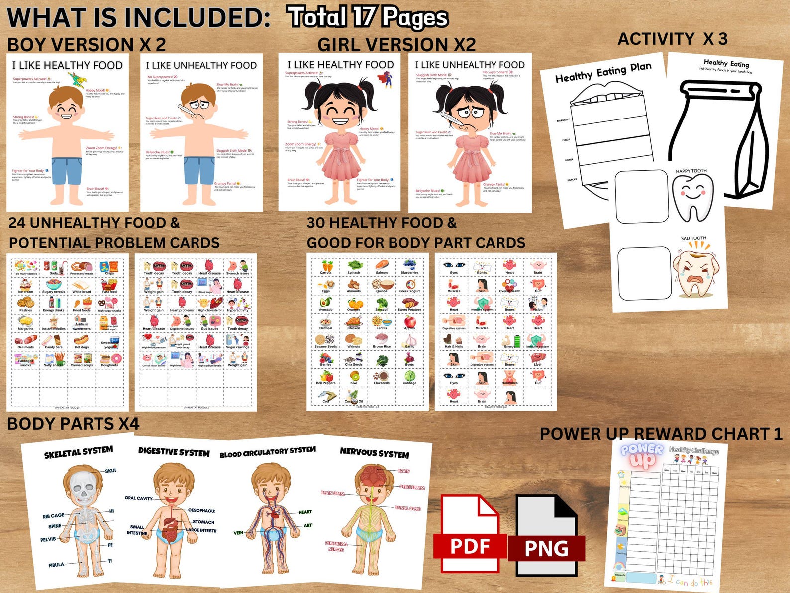 Healthy Eating Activity Sheets: Nutrition Lesson Printable (PDF) - Etsy