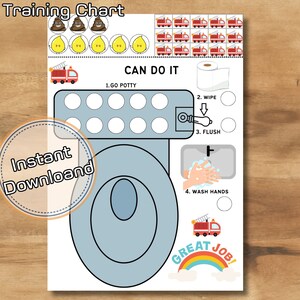 Printable Fire Engine Potty Chart Fun Toddler Reward Chart for Potty ...