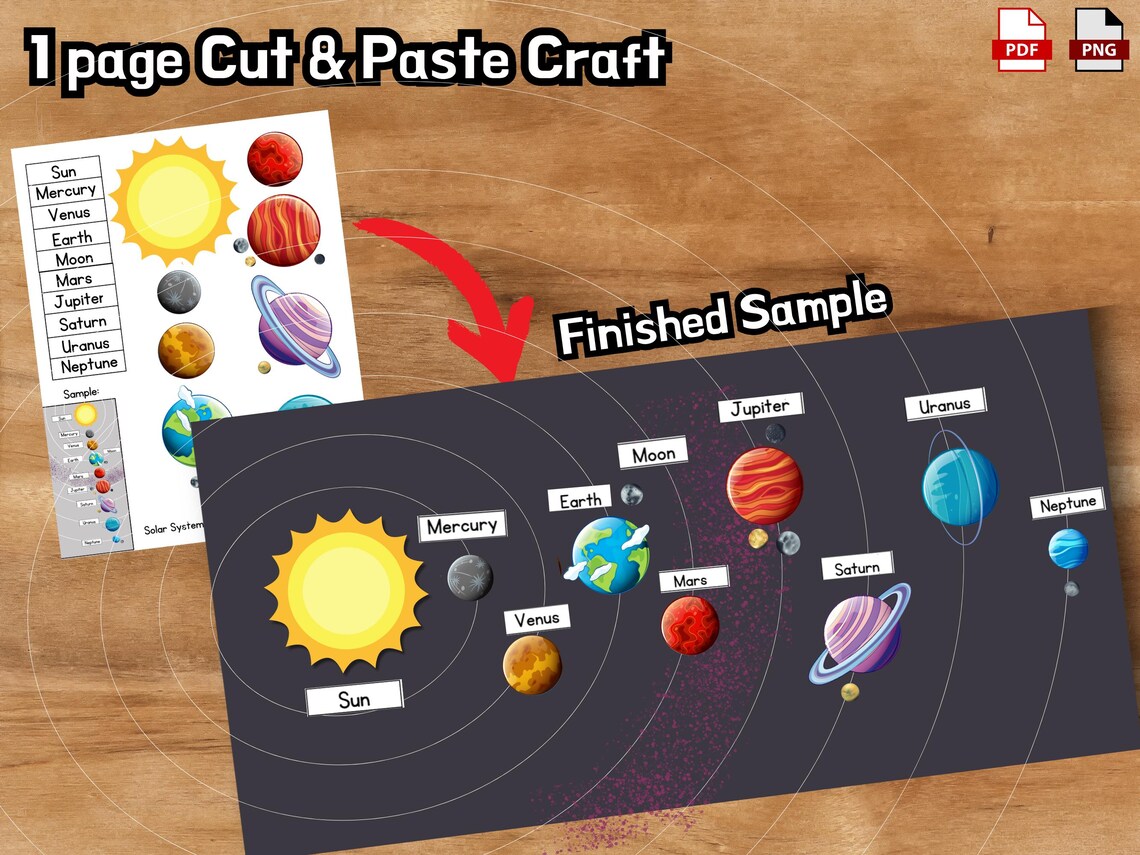 Solar System Craft for Kids Printable 3D Model & Poster Activity ...