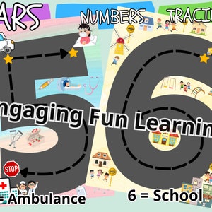 Number Tracing Road Map: Vehicle Themes - Preschool Learning (digital ...